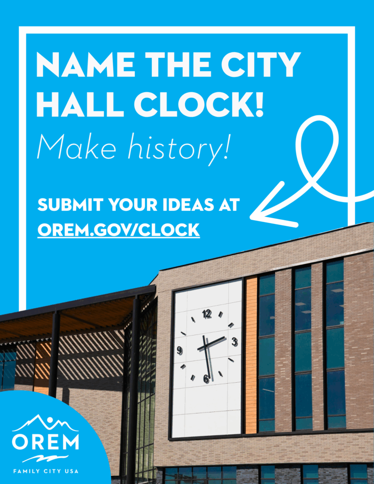 Name the City Hall Clock – City of Orem